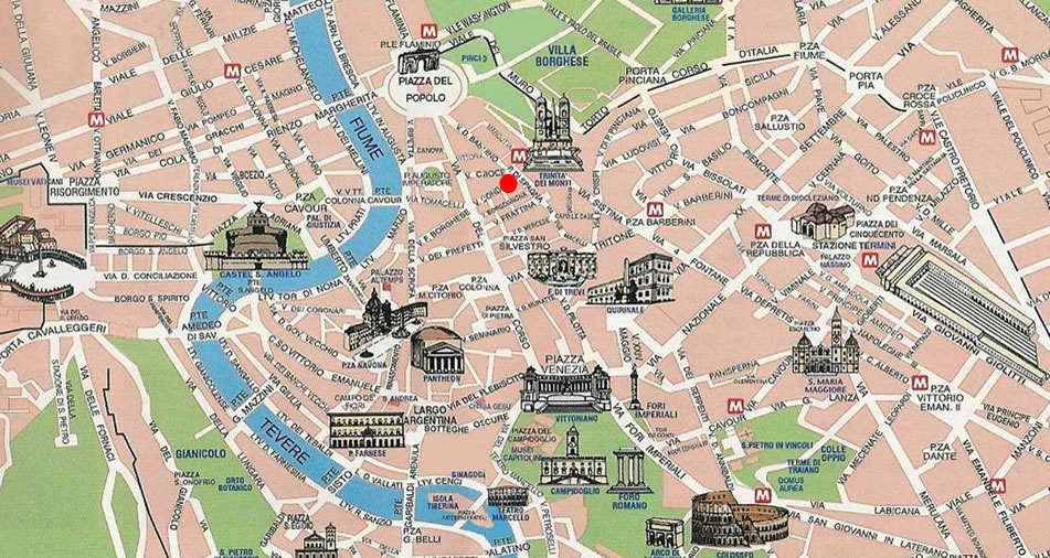 Cartina Roma Con Monumenti Da Stampare | Tomveelers